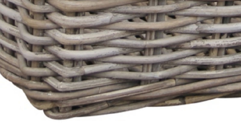 GLENWEAVE RATTAN SQUARE TOPPED LOG BASKETS KILN DRIED LOGS UK